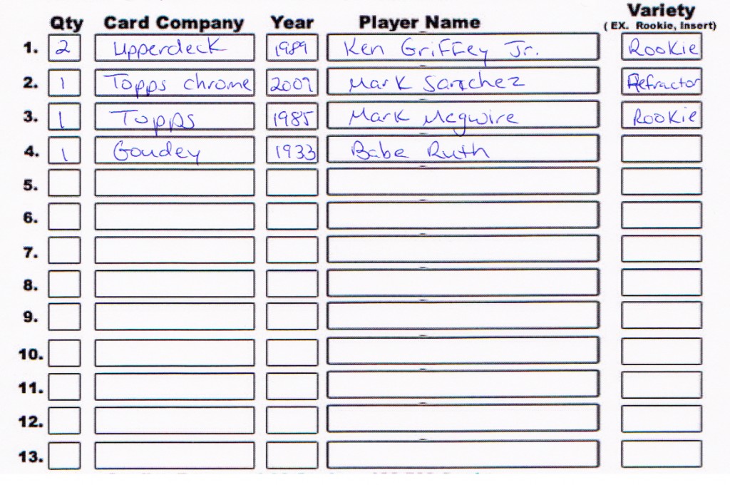 How to Submit Your Cards for Grading – GMA Grading, Sports Card Grading